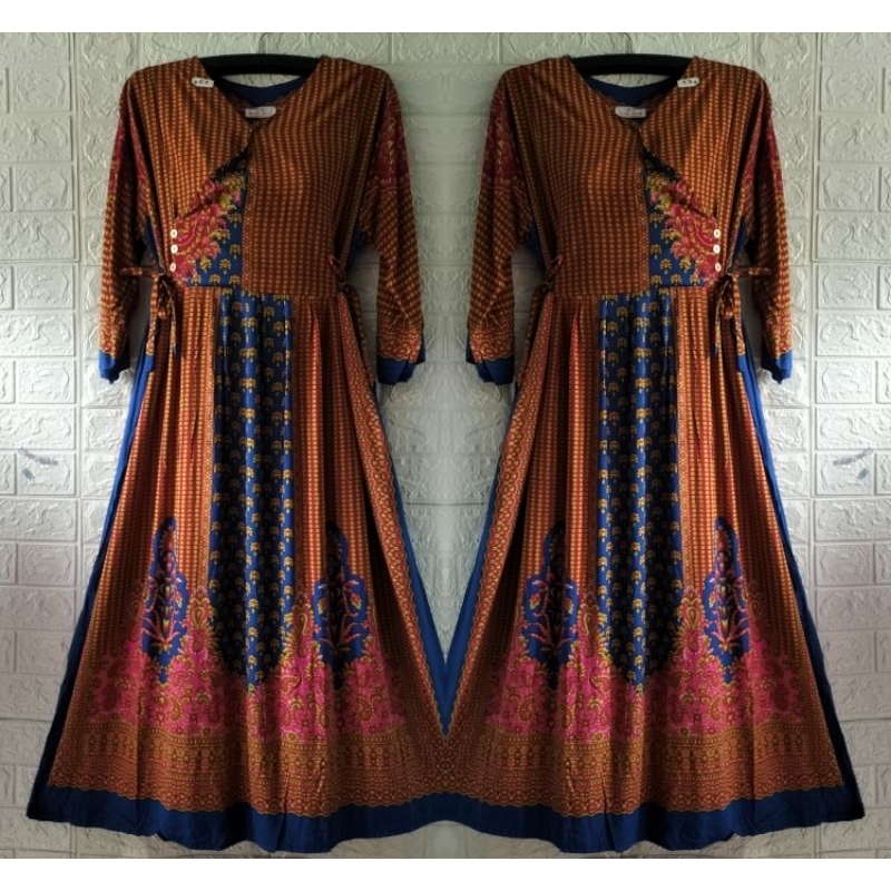 Jual LONGDRESS DASTER MERK GAJAH PUTIH LENGAN 3/4 MODEL SLEMPANG BUSUI ...