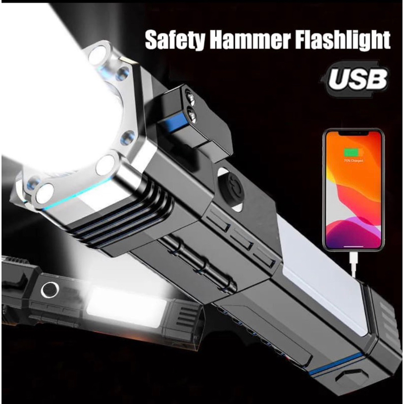 Jual SENTER LED MULTIFUNGSI HUMMER EMERGENCY PLUS 4 MAGNET / SENTER CAS ...