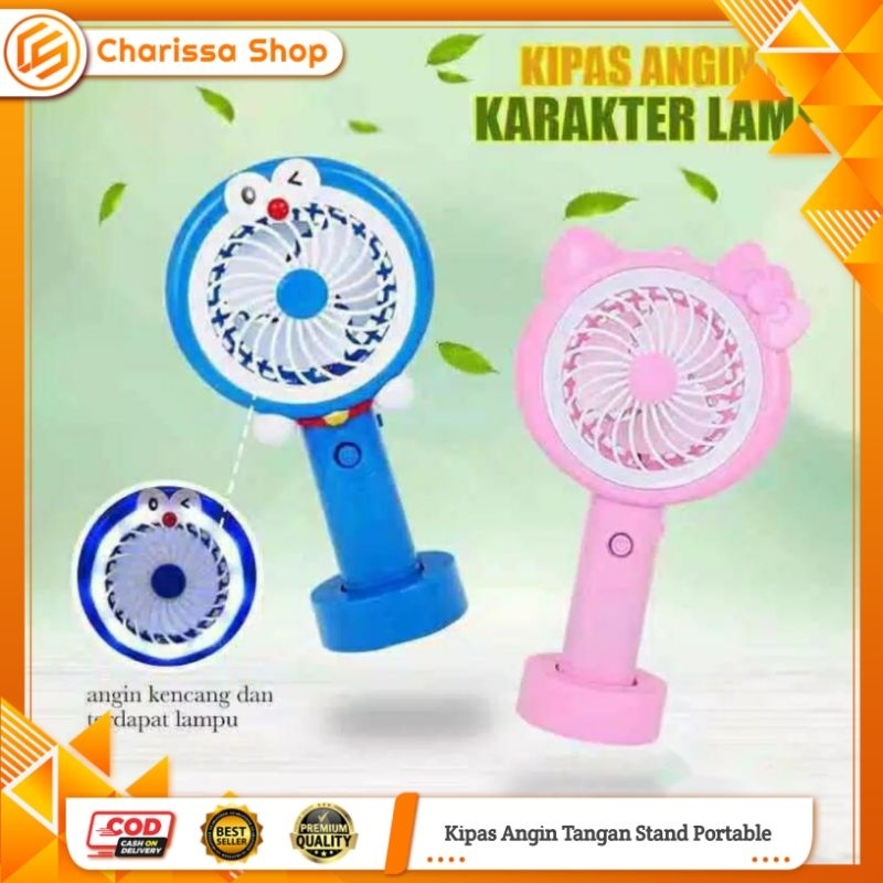 Jual Kipas Angin Tangan Stand Karakter Hello Kity / Kipas Angin LED ...