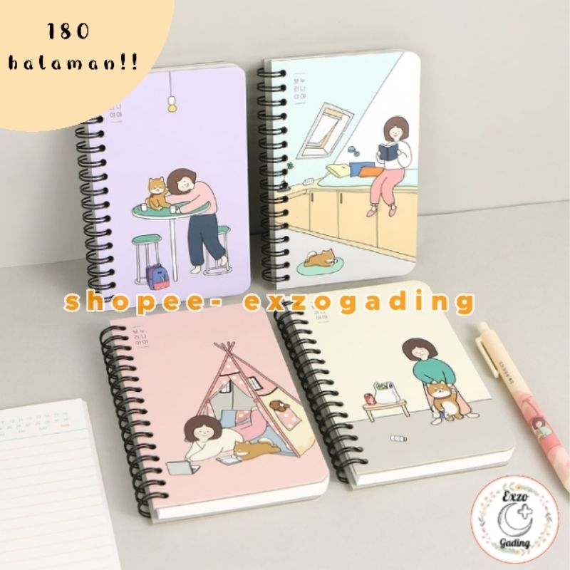Jual Korean Pocket Notebook Spiral Hardcover | Shopee Indonesia