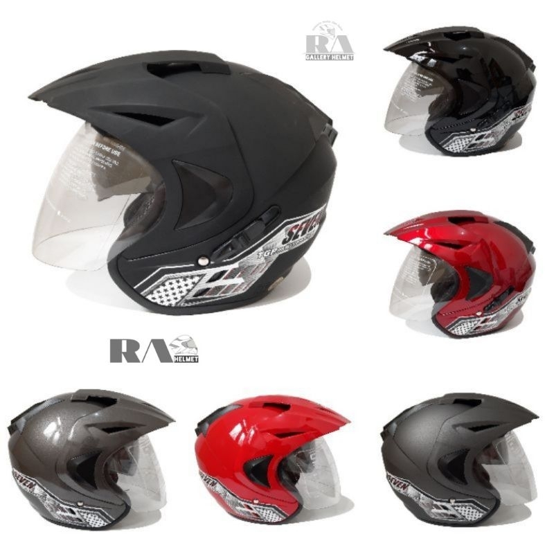 Jual HELM HALF FACE DEWASA PRIA/WANITA DOUBLE VISOR STANDAR SNI ...