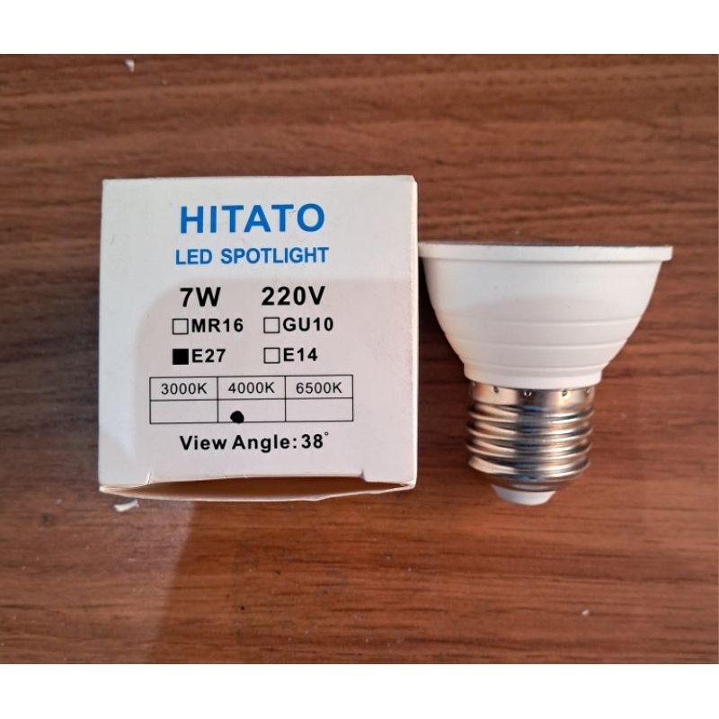Jual Led Hitato model putar E27 4000k cool white | Shopee Indonesia
