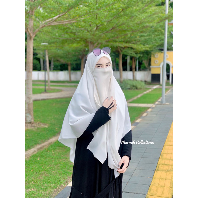 Jual JILBAB SEGI EMPAT PUTIH UMROH||PUTIH TULANG||PUTIH BERSIH | Shopee ...