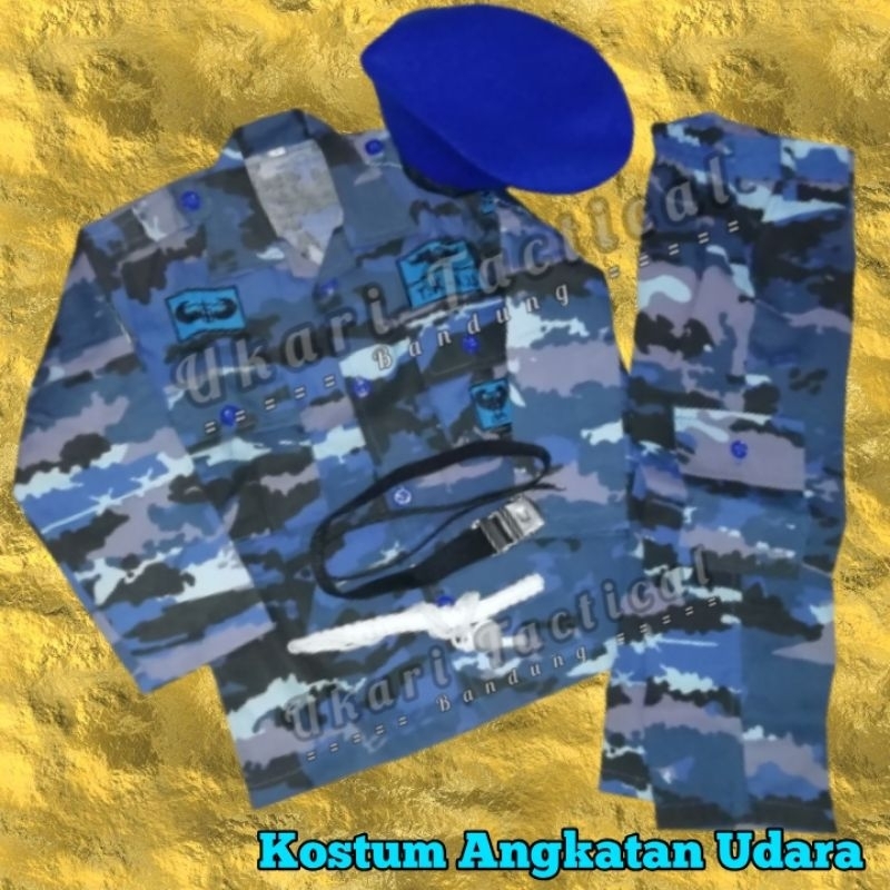 Jual Seragam profesi TNI AU anak loreng angkatan udara kostum karnaval laki-laki perempuan tk ...