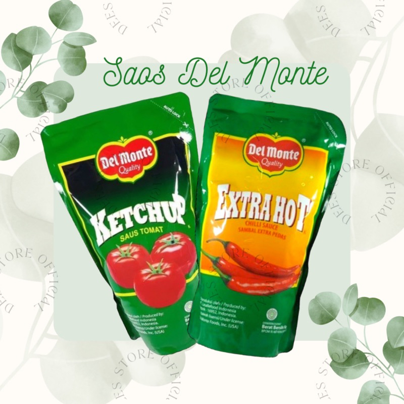 Jual Saos Del Monte Extra Hot & Varian Saos Tomat isi 1Kg Kemasan Pouch ...