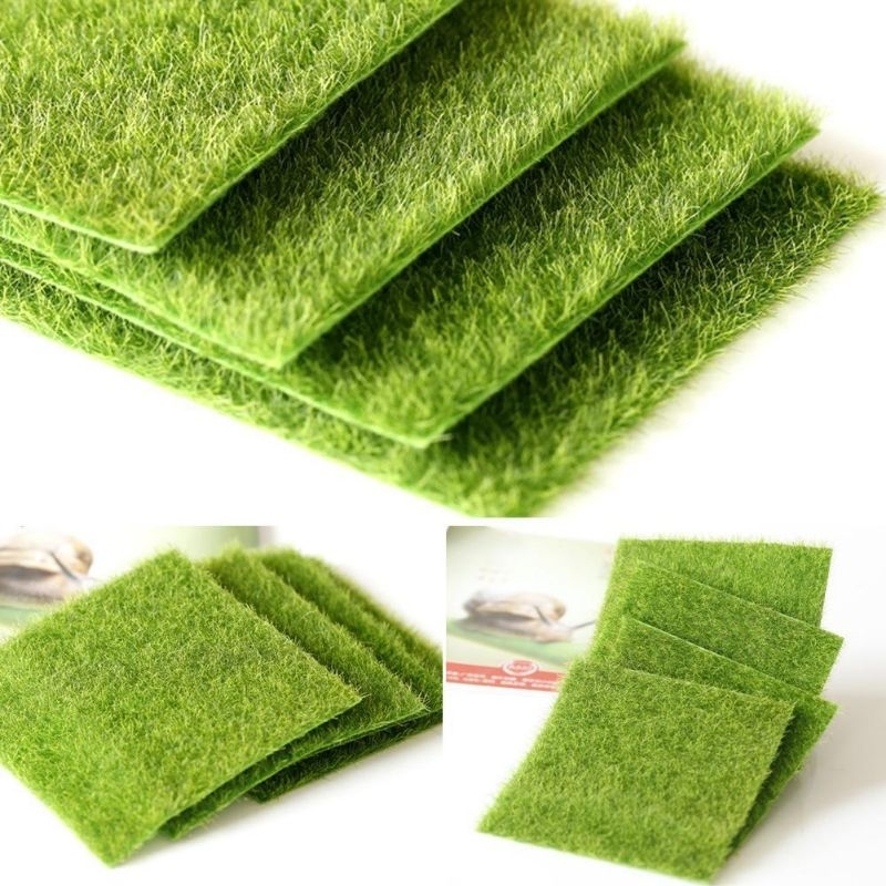 Jual 1pc Karpet Rumput Lembaran tebal 5mm Sintetis Bahan Alas Maket ...