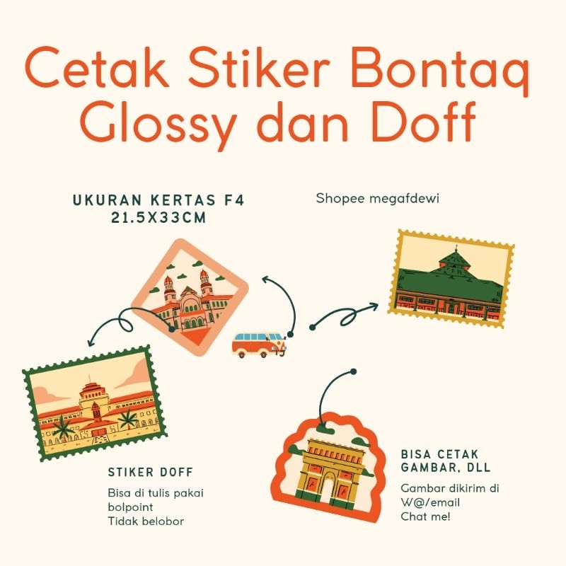 Jual CETAK STIKER BONTAQ DOFF/GLOSSY UKURAN F4 | Shopee Indonesia
