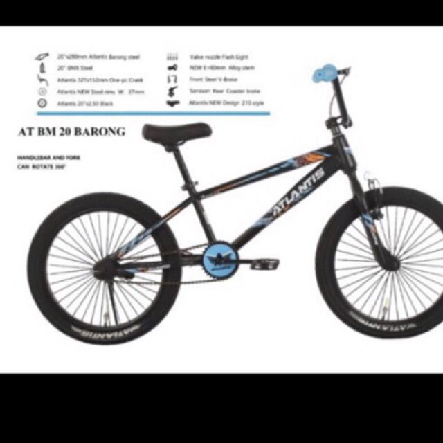 Jual Sepeda BMX Atlantis Barong 20 inch (Torpedo dan Rotor ) | Shopee ...