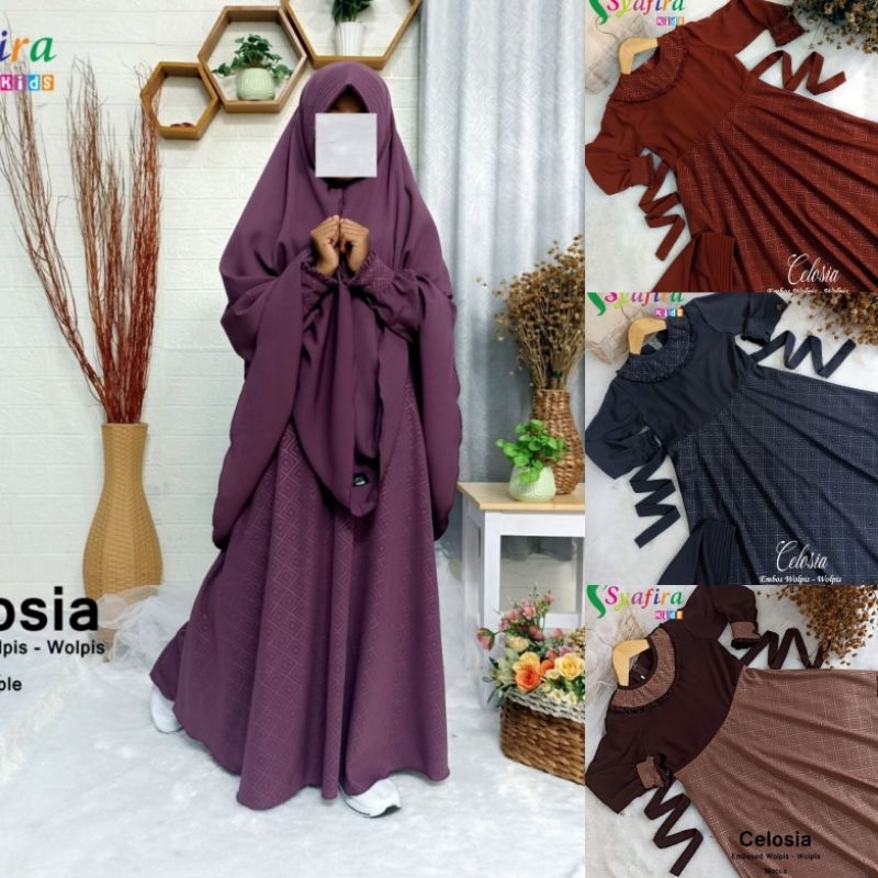 Jual Celosia embosed wolpis by syafira kids | Shopee Indonesia