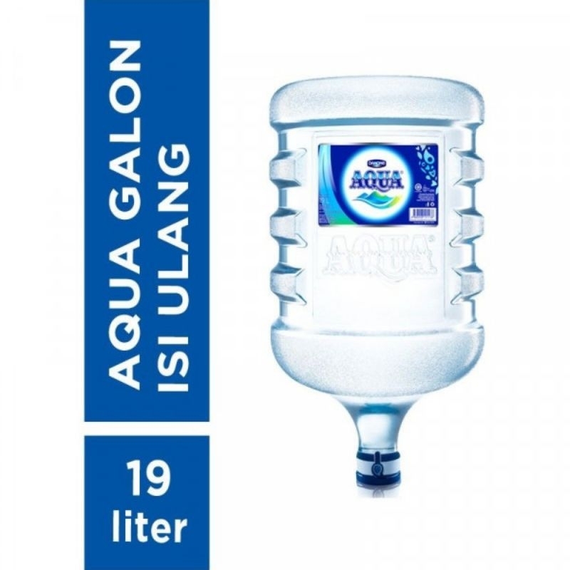 Jual aqua galon isi ulang refill asli aqua 19 liter | Shopee Indonesia
