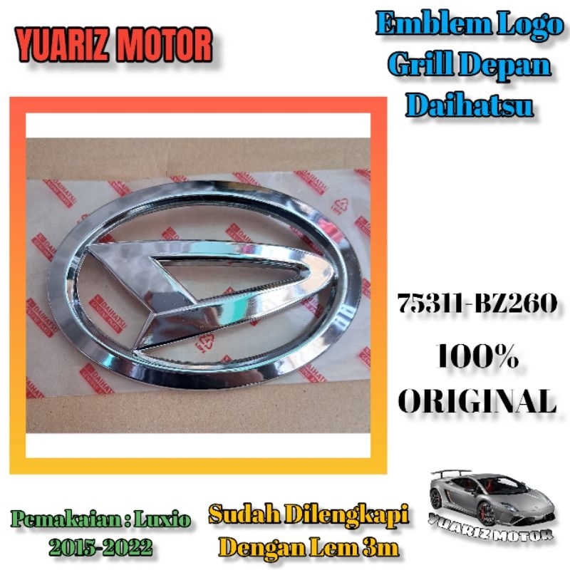 Jual EMBLEM LOGO GRILL DEPAN DAIHATSU LUXIO 2015-2022 75311-BZ260 ...