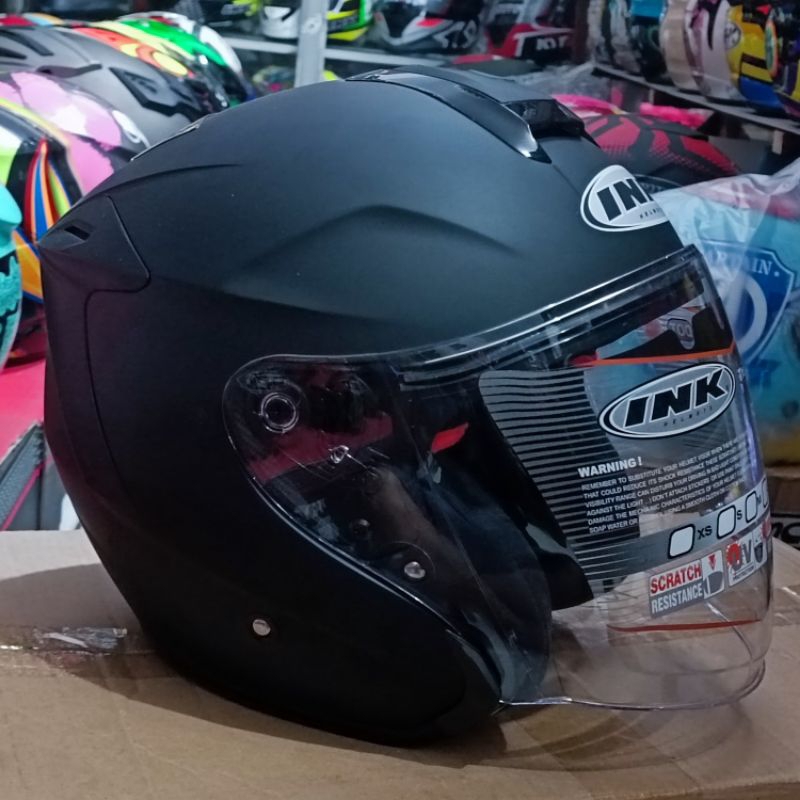 Jual HELM INK DYNAMIC SOLID BLACK DOFF ORIGINAL | Shopee Indonesia