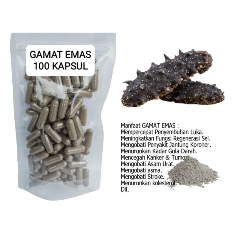 Jual GAMAT EMAS isi 100 kapsul untuk penyembuhan luka dalam dan luar ...