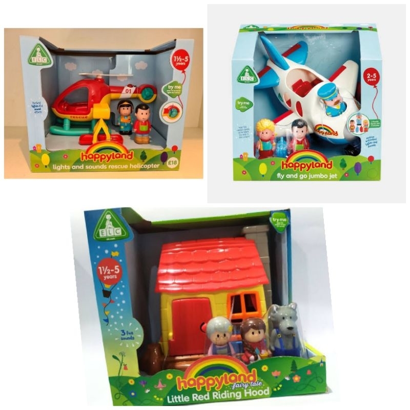 Jual ELC Happyland fly and go jumbo aeroplane / helicopter | Shopee ...