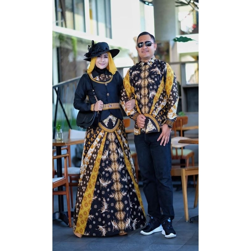 Jual PO KEMALA DRESS HITAM by BATIK ROFA / COUPLE SET | Shopee Indonesia
