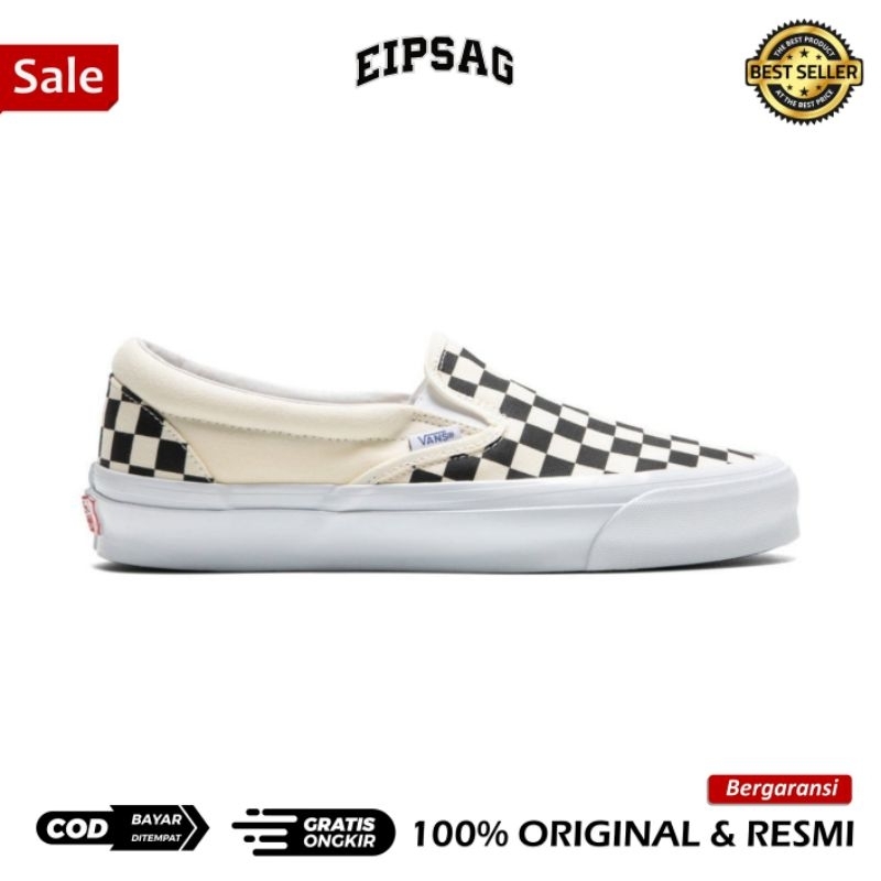 Jual Vault OG SS 2020 Slip On LX Checkerboard Black True White RESMI ...