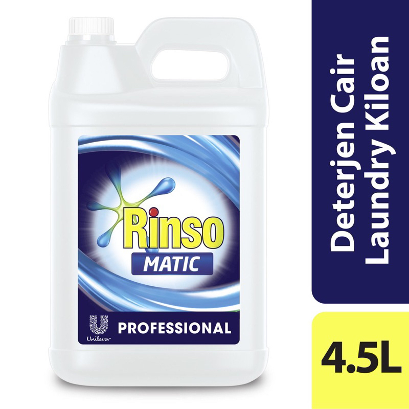 Jual Rinso Matic Professional Detergen deterjen Laundry Kiloan Cair 4.5 ...