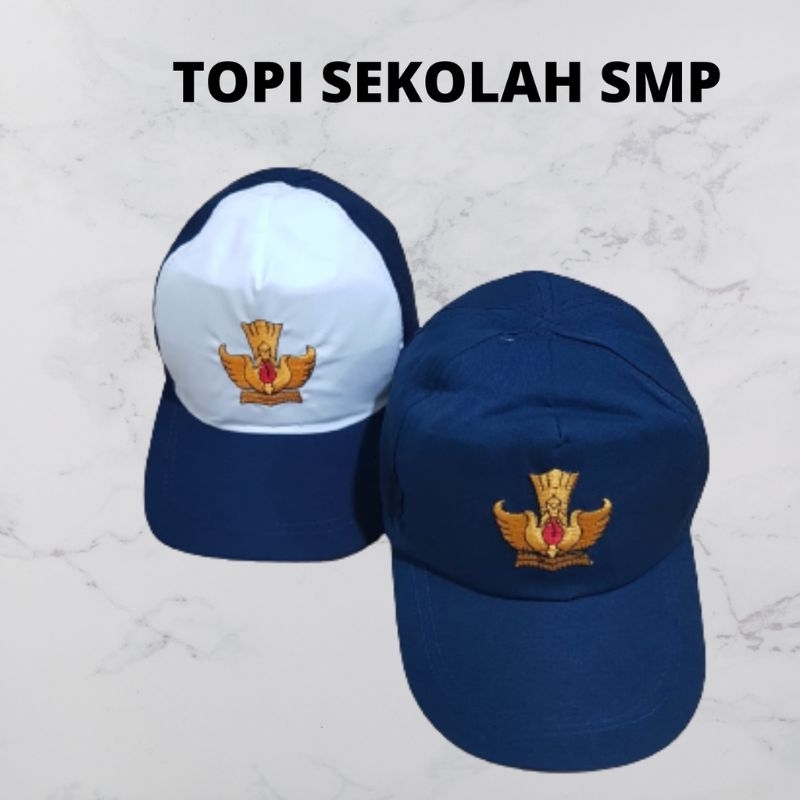Jual COD_Topi smp biru putih dan smp biru biru/topismpbiruputih ...
