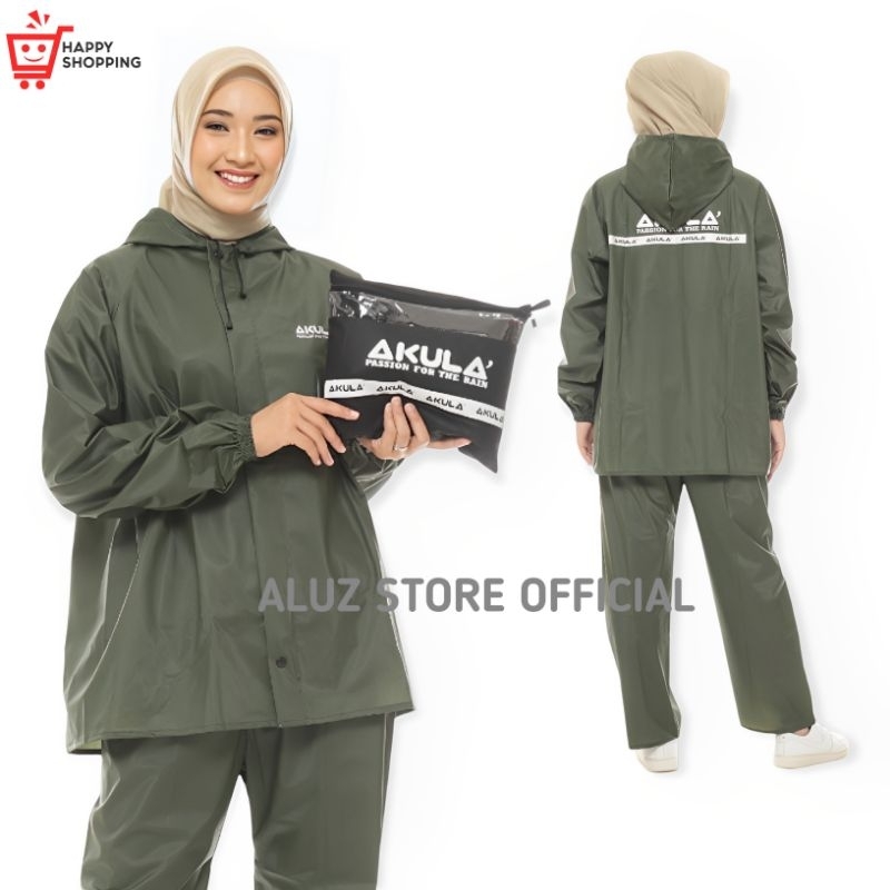 Jual JAS HUJAN, RAINCOAT Pria Wanita Setelan Dewasa BY AKULA ANTI REMBES | Shopee Indonesia