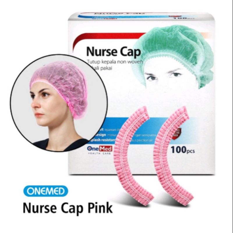 Jual nurse cap pink / tutup kepala 100 pcs | Shopee Indonesia