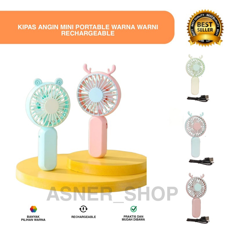 Jual Mini Fan Kipas Angin genggam Portabel Kecil lucu Korea Recharger ...