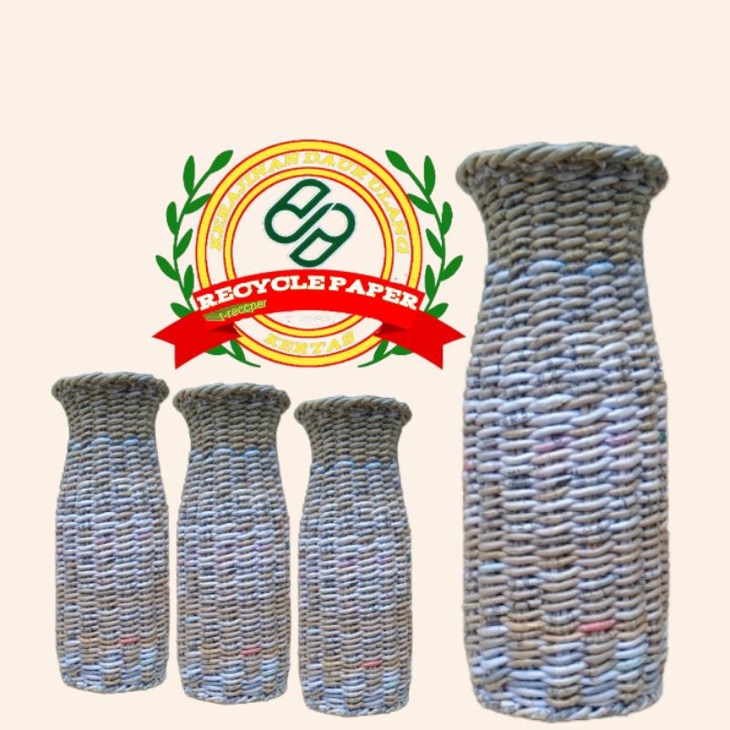 Jual Vas bunga cinta kerajinan daur ulang kertas | Shopee Indonesia