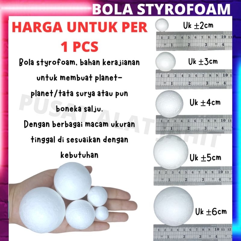 Jual BOLA GABUS BULAT STEROFOAM STYROFOAM BALL BAHAN KERAJINAN TANGAN ...