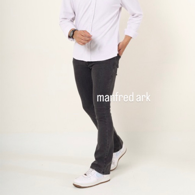 Jual Manfred Celana Panjang Jeans Cutbray Pria | Shopee Indonesia