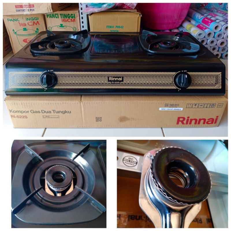 Jual Kompor gas 2 tungku Rinnai RI 522S | Shopee Indonesia