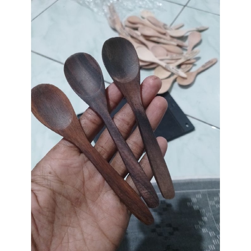 Jual sendok kayu kecil sendok garam teh madu | Shopee Indonesia