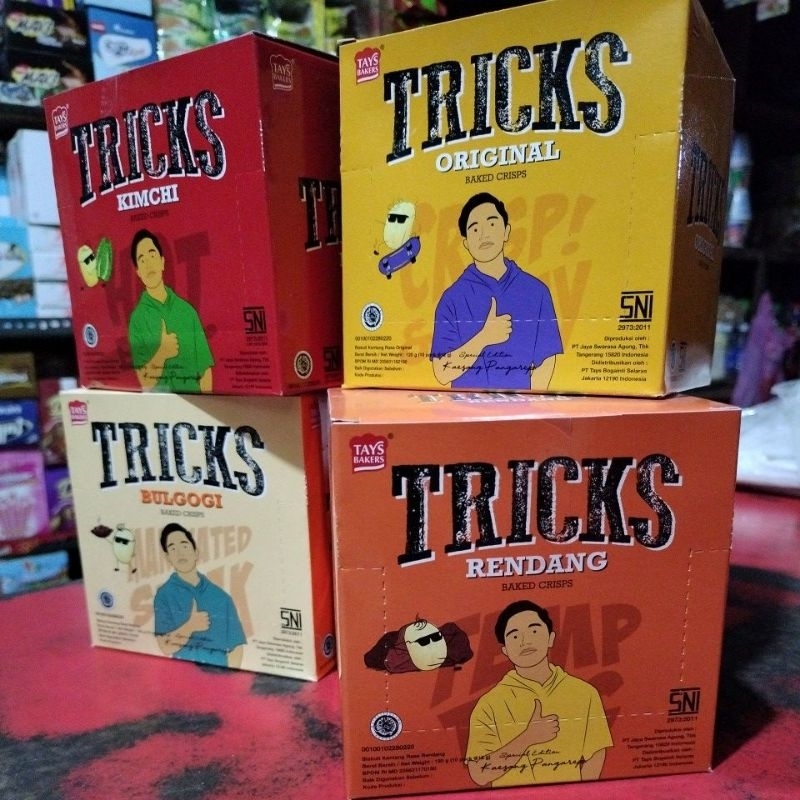 Jual TRICKS biskuit kentang harga 1 box isi 10pics@12g | Shopee Indonesia