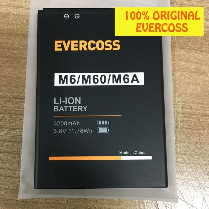 Jual BATTERY EVERCOSS M6/M60/M6A original | Shopee Indonesia