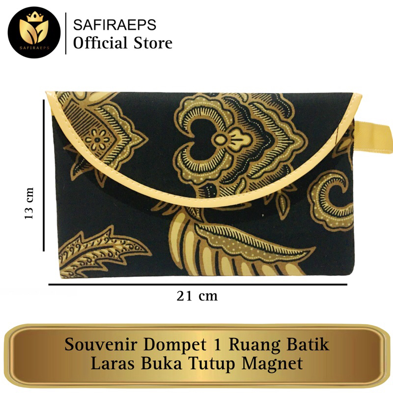 Jual [Ecer] Souvenir Dompet 1 Ruang Batik Laras Buka Tutup Magnet ...