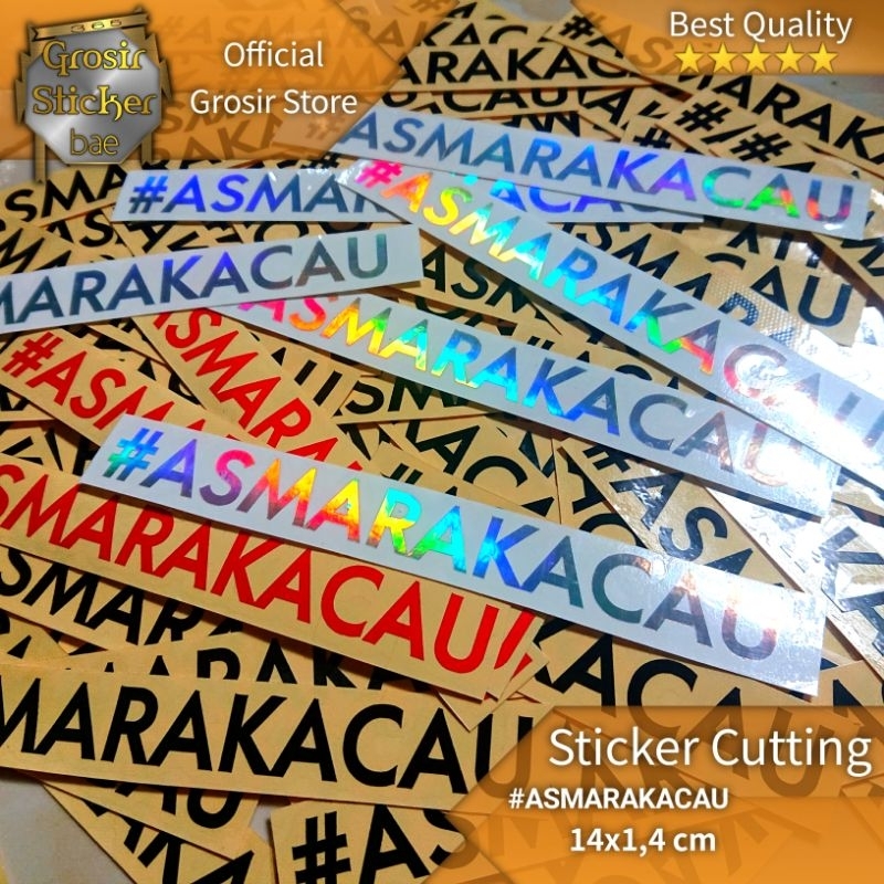 Jual sticker asmarakacau stiker cutting harga grosir sticker viral (NO ...