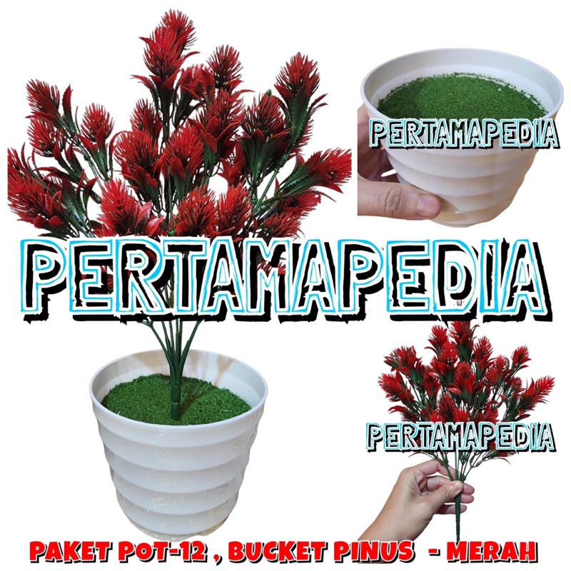 Jual Paket Pot Buket Pinus/ Bunga Plastik/ Hiasan Plastik/ Tanaman ...