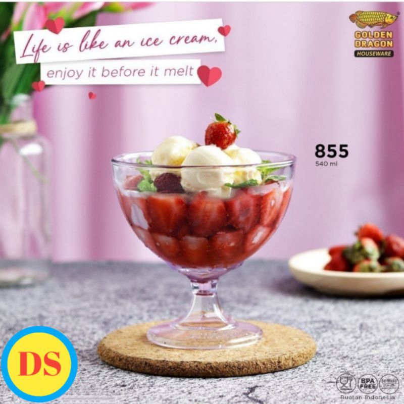 Jual GELAS MELAMIN BENING ES TELER Golden Dragon 1/2 lusin (isi 6 pcs ...