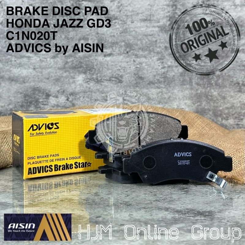 Jual BRAKE DISC PAD - KAMPAS REM DEPAN HONDA JAZZ GD3 BRIO ADVICS by ...