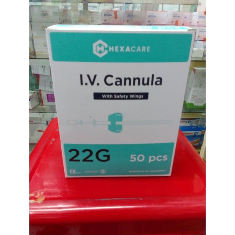 Jual IV Cannula with safety wings Hexacare/Jarum infus wing | Shopee ...