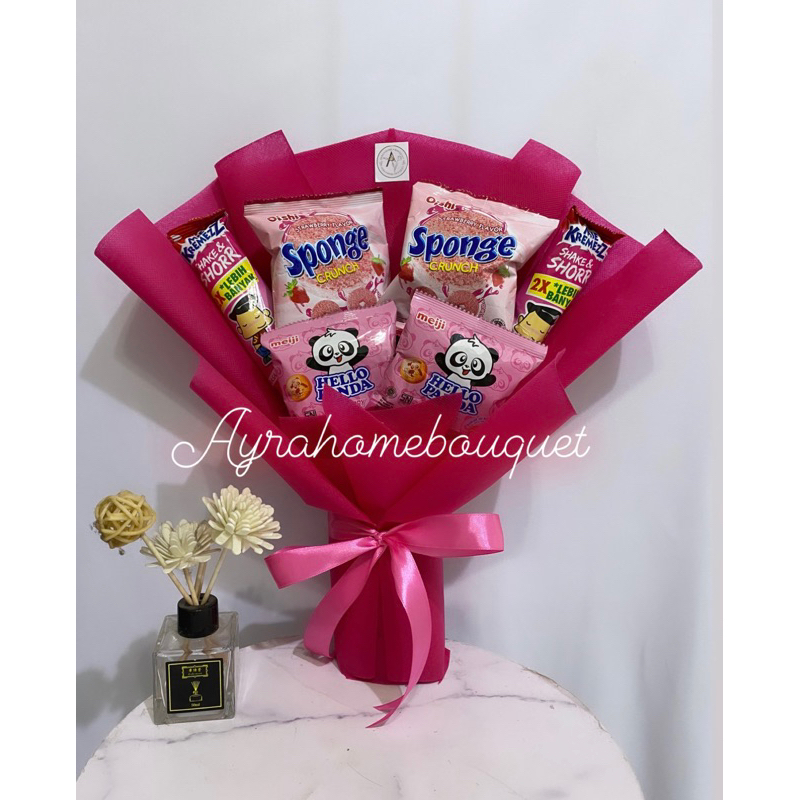 Jual [PINK & BIRU] Bucket Buket Snack Jajanan Kado Wisuda Hadiah Sempro ...