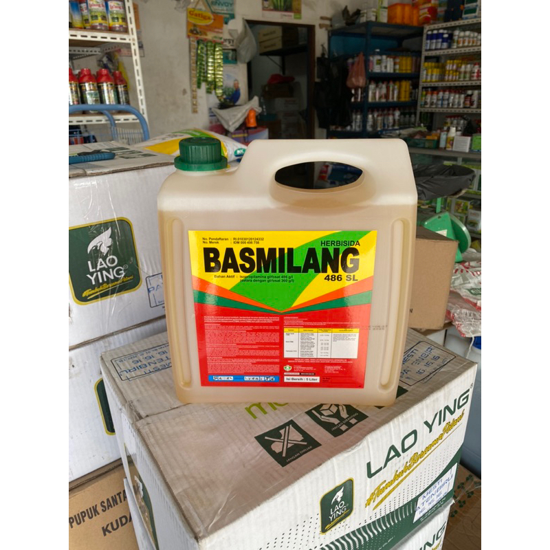 Jual Herbisida Basmilang 486sl Racun Rumput Glifosat Kemasan Asli 5 Liter Shopee Indonesia