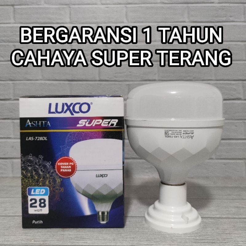 Jual LUXCO ASHTA SUPER LAMPU LED BULB 28W 28 WATT CAHAYA PUTIH BERGARANSI TERANG | Shopee Indonesia
