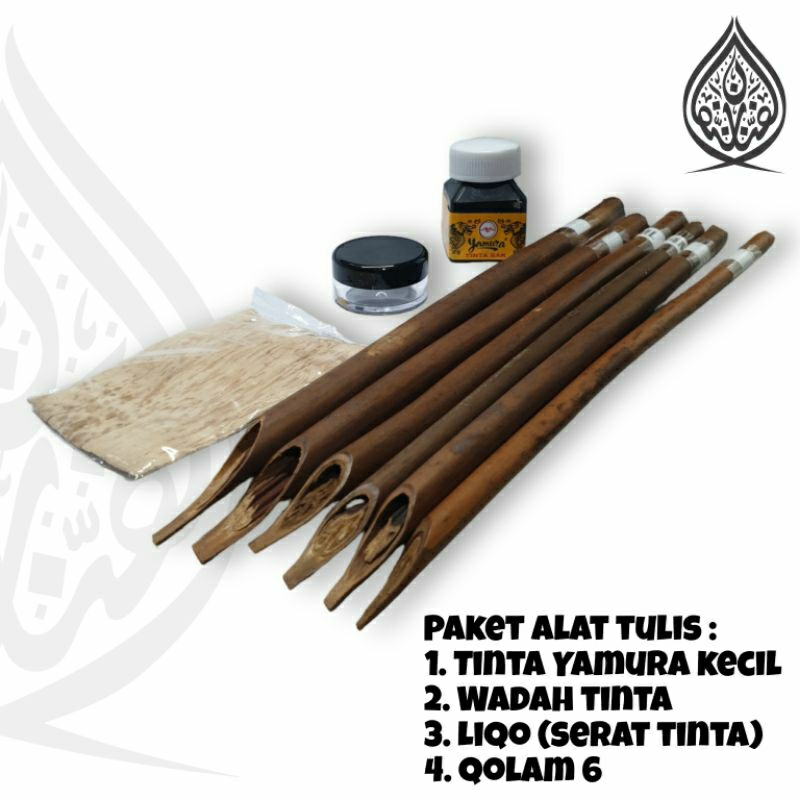 Jual Paket alat tulis kaligrafi/khat tinta, qolam, wadah dan liqo versi ...