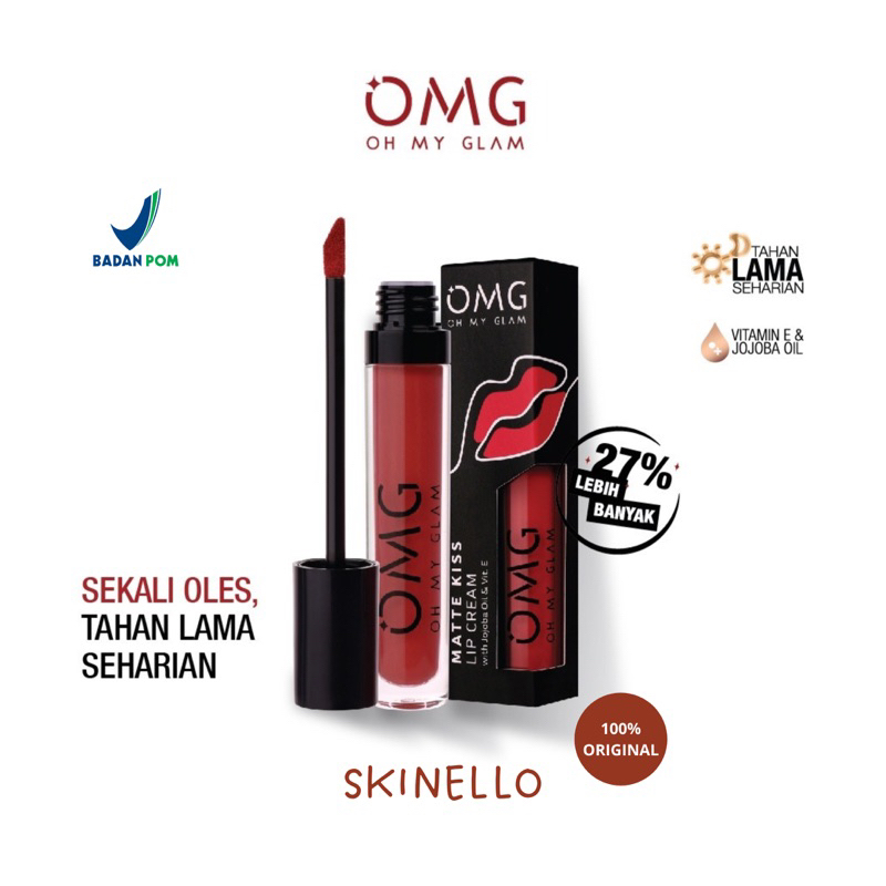 Jual OMG Oh My Glam Matte Kiss Lip Cream 3,5gr | Lip Cream Matte ...