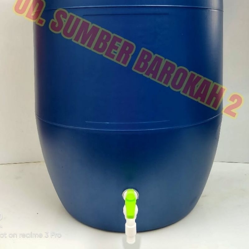 Jual 150L tong air + kran.tong biru/cuci tangan/tong wudhu/gentong air ...