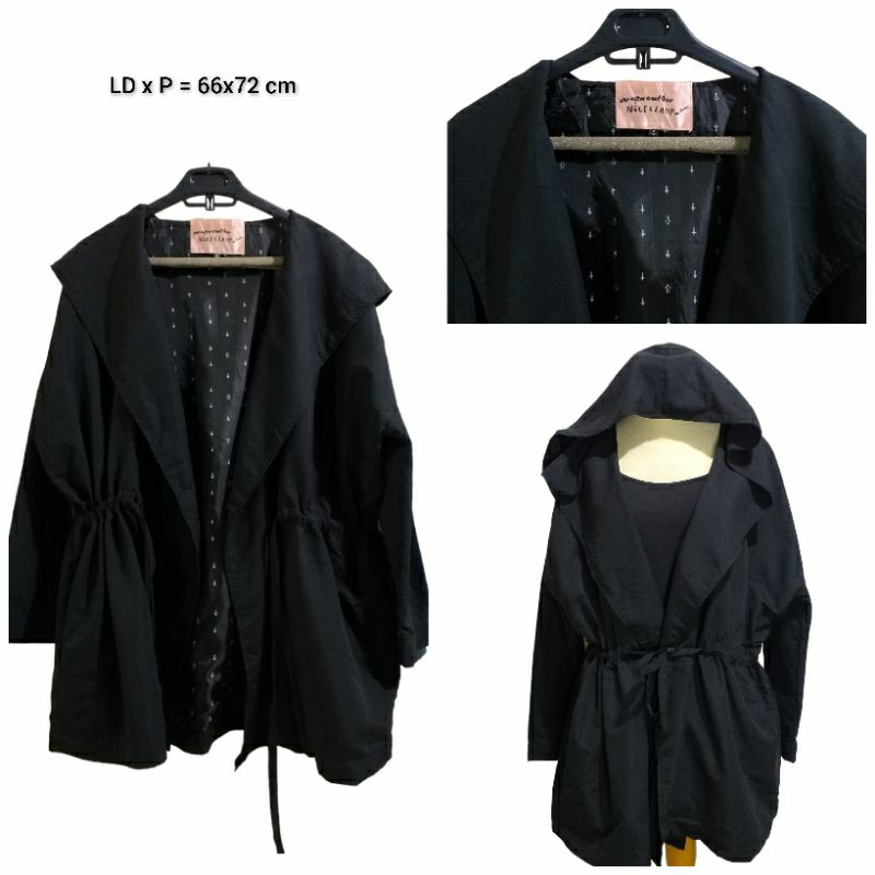 Jual Nice Claup Parka hitam / parka / jaket parka / long parka / long ...