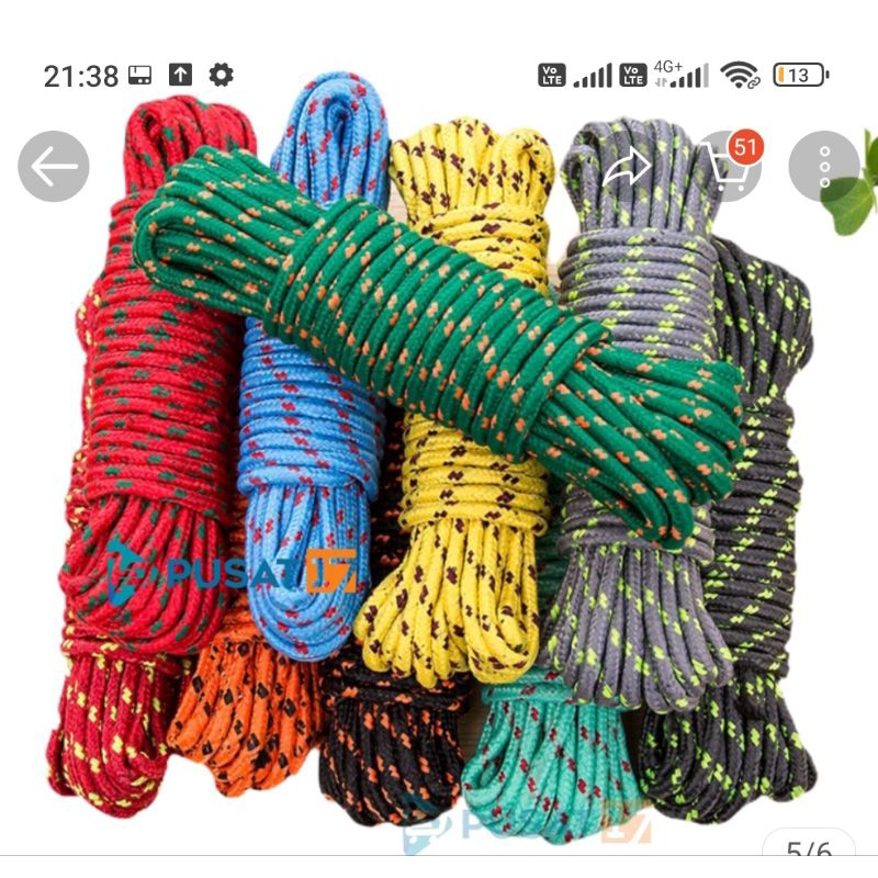 Jual TALI TAMBANG 10 METER SERBAGUNA TALI IKAT BARANG NILON LAUNDRY ...