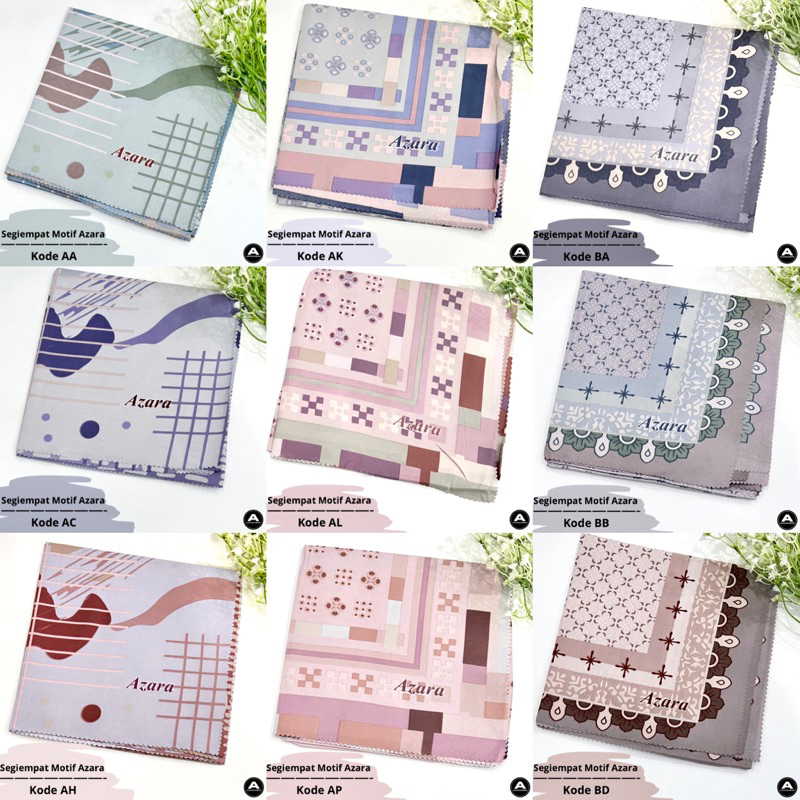 Jual Hijab Segiempat Motif Azara Laser Cut | Shopee Indonesia