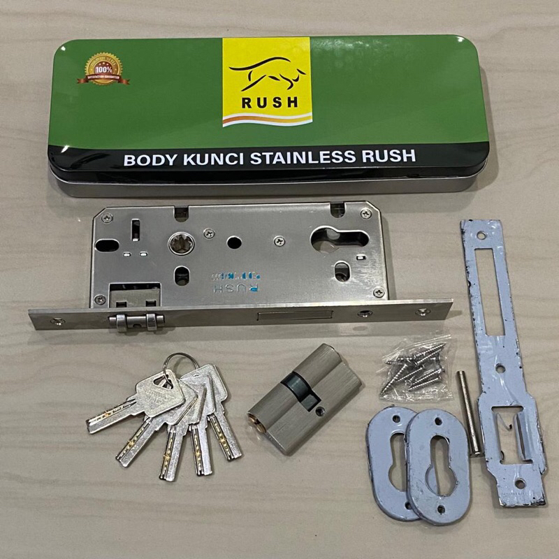 Jual RUSH SS stainless bodi kunci pelor saja (tanpa gagang handle) 5key computer box besi bodi ...