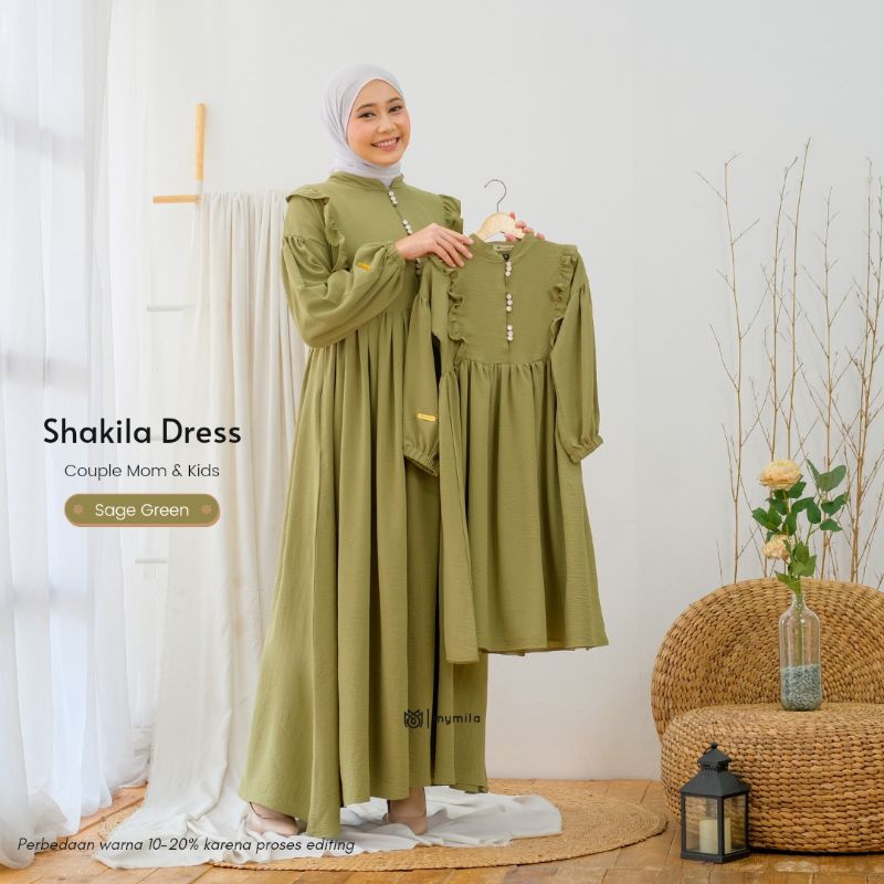 Jual mymila - Shakila Gamis Couple Ibu dan Anak Bahan Crinkle (Harga Terpisah) | Shopee Indonesia