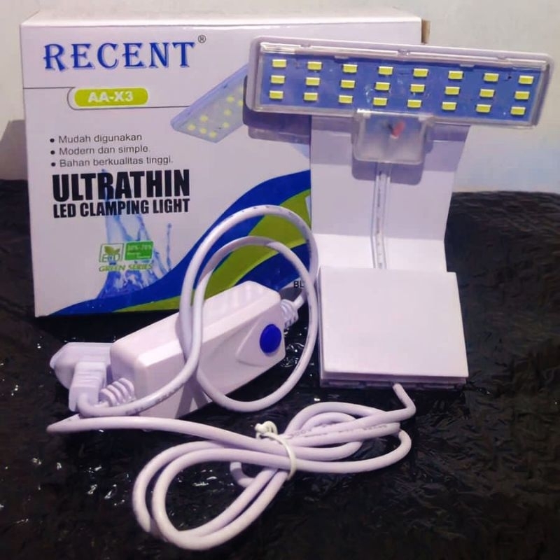 Jual Lampu LED jepit Recent AA-X3 lampu aquarium aquascape | Shopee ...